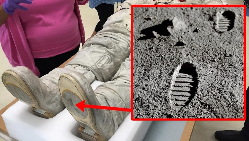 Photo Of Neil Armstrong's Spacesuit Doesn't Match Footprints On The Moon